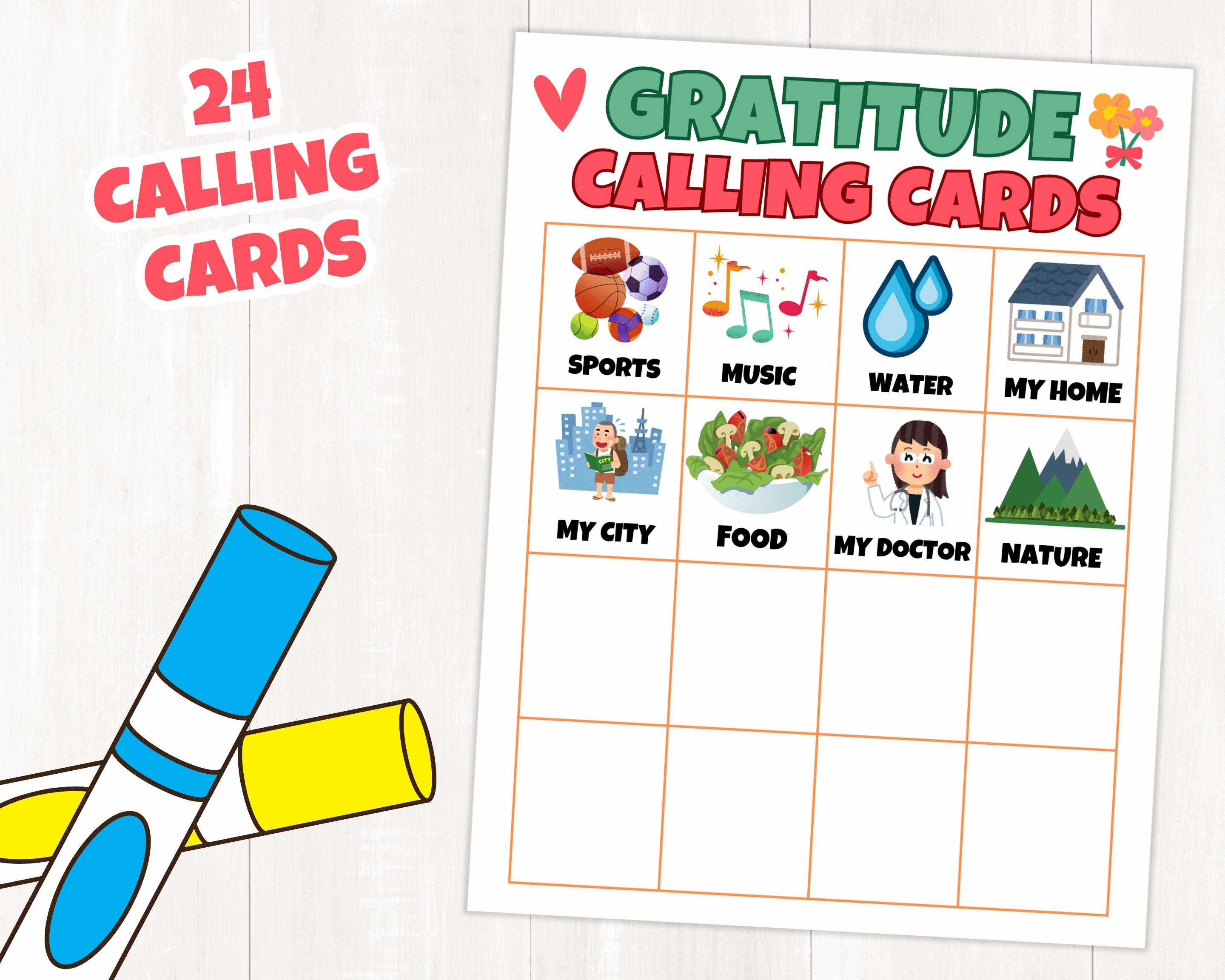 Printable Gratitude Bingo Game | 30 Gratitude Bingo Cards ...