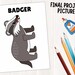 Printable Grey Badger Craft Template | Build a Badger | Forest ...