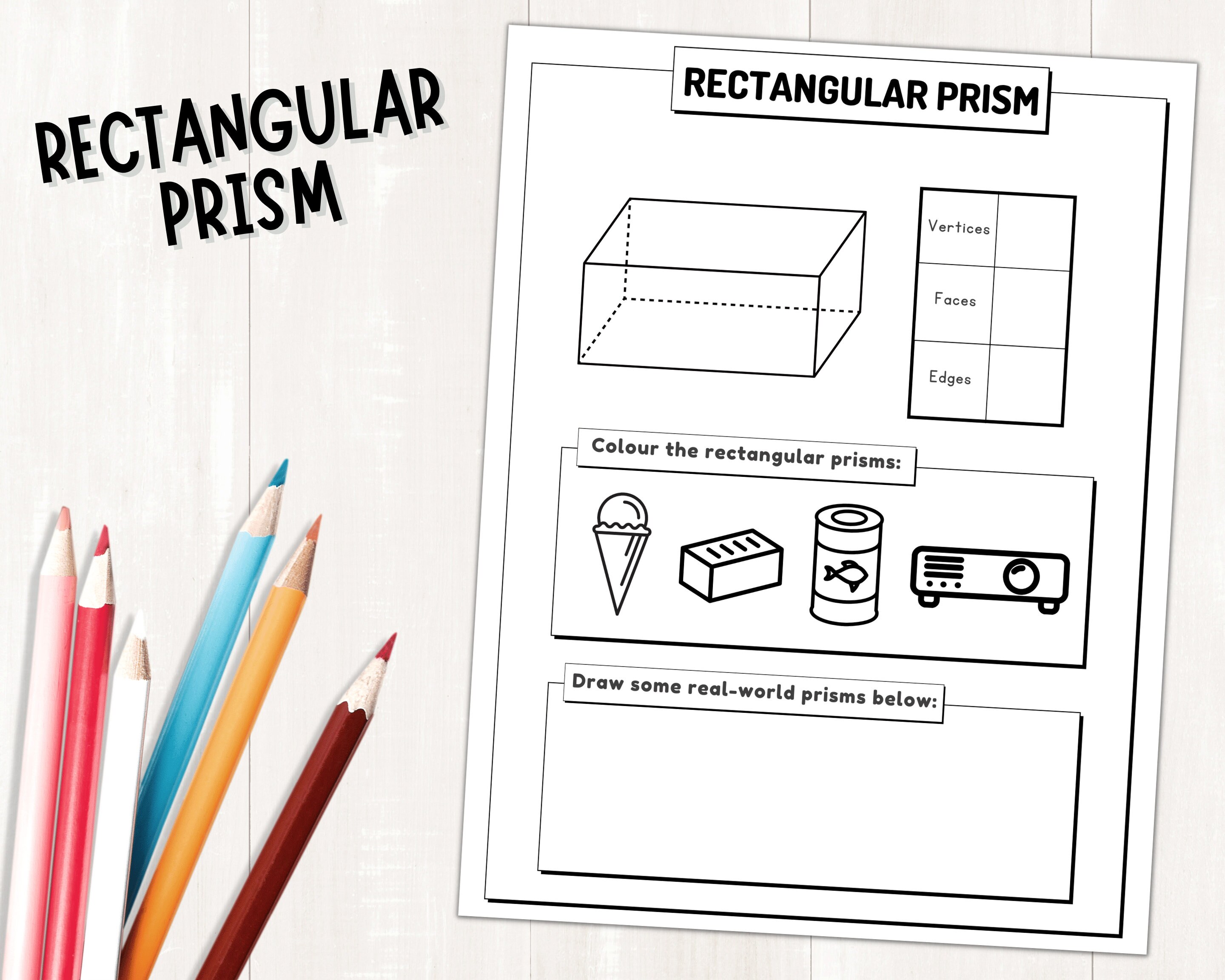 3D Shapes Attributes Worksheets | 3D Shapes Activities | Attributes of ...