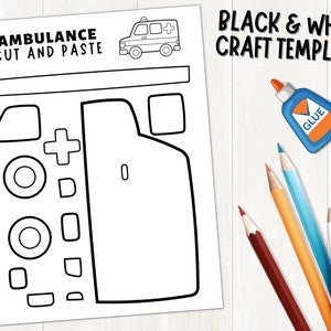 Printable Ambulance Craft, Transportation Craft, Build an Ambulance ...