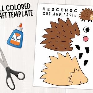 Printable Hedgehog Craft | Build a Hedgehog | Fall Craft Activity ...