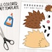 Printable Hedgehog Craft | Build a Hedgehog | Fall Craft Activity ...