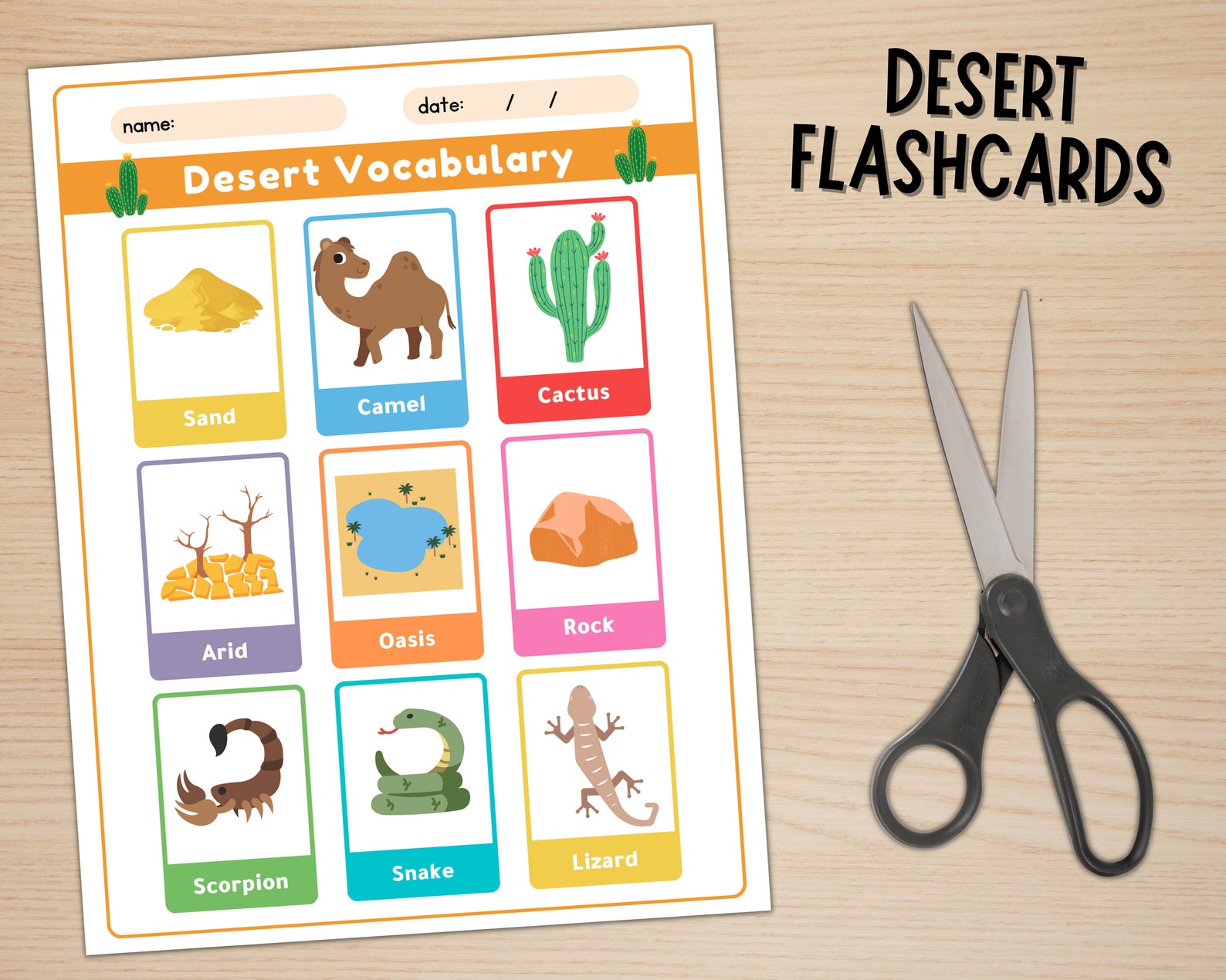 Printable Desert Worksheets for Kids | Desert Animals Activities ...