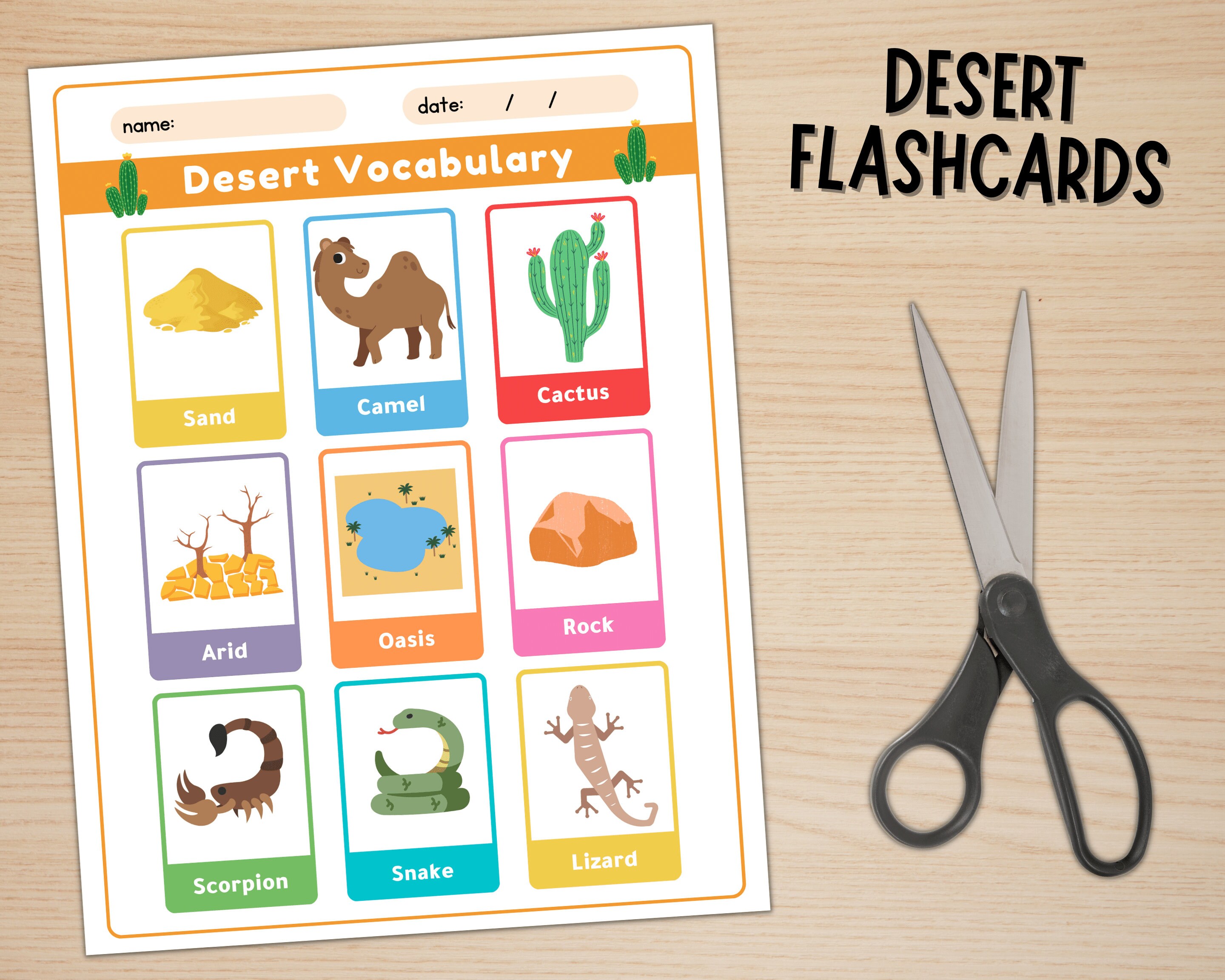 Printable Desert Worksheets for Kids | Desert Animals Activities ...