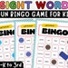 Dolch Noun Sight Words Bingo Game | High-frequency Words | Vocabulary ...