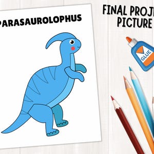 Parasaurolophus Dinosaur Craft Template | Animal Craft | Build a ...