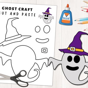 Printable Ghost Craft Template | Halloween Activities | Color, Cut, and ...