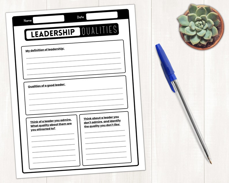 Leadership Skills Worksheets | Leadership Lessons | Leadership ...