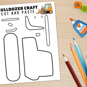 Bulldozer Craft Template | Printable Pdf | Construction Vehicle Craft ...