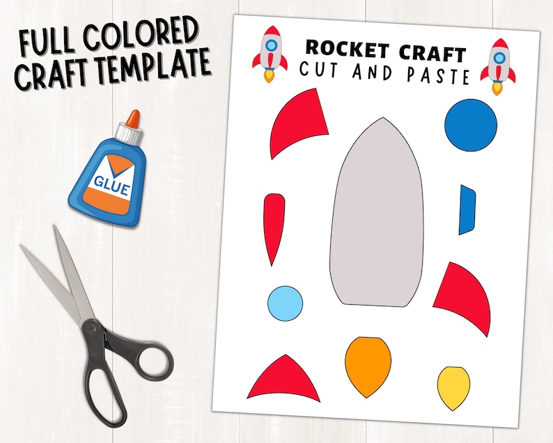 Printable Rocket Craft | Outer Space Activities | Build a Rocket ...