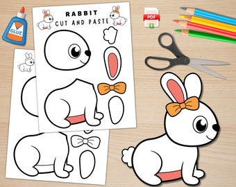 Printable Build a Rabbit Template | Animal Craft | Build a Rabbit ...