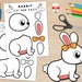 Printable Rabbit Craft Template | Farm Animal Craft | Build a Rabbit ...