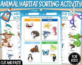 Animal Habitats Sorting Activity - Etsy