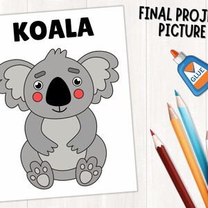 Printable Koala Craft Template for Kids | Australia Day Activities ...