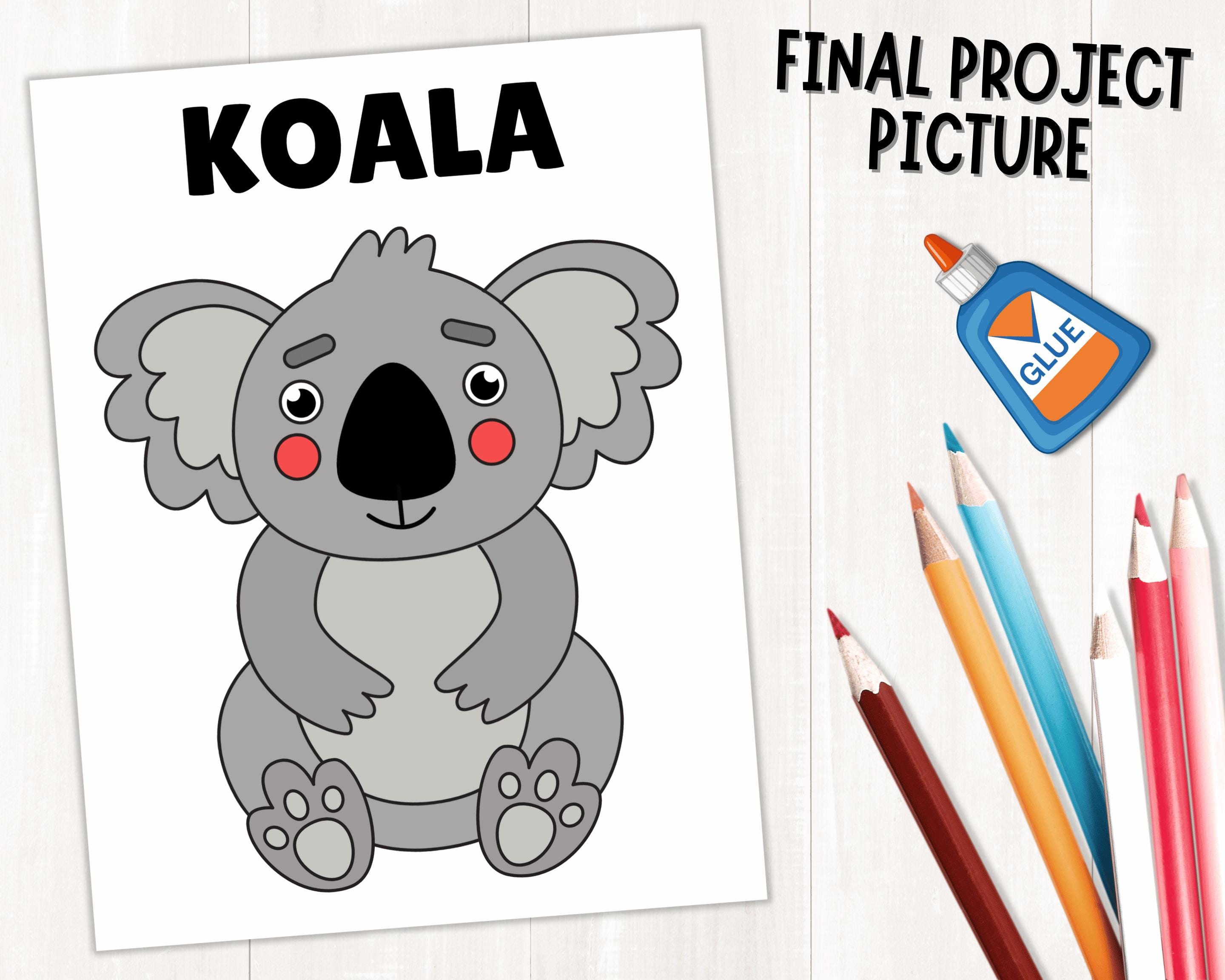 Printable Koala Craft Template for Kids | Australia Day Activities ...