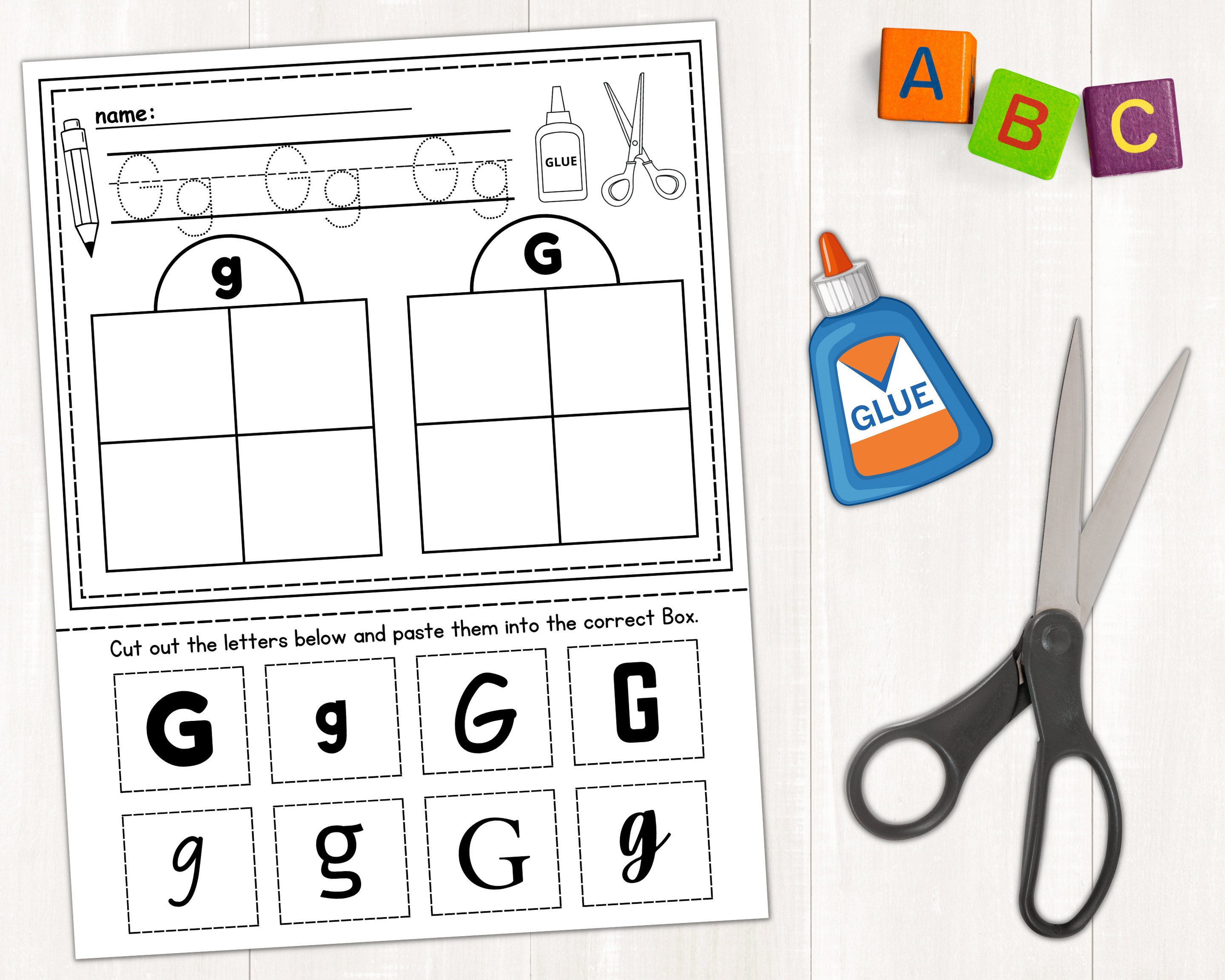 Alphabet Letter Sort Worksheets | Lowercase and Uppercase Letters ...