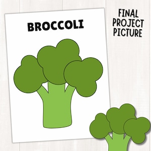 Printable Broccoli Craft Template | Vegetable Craft Activity | Build a ...