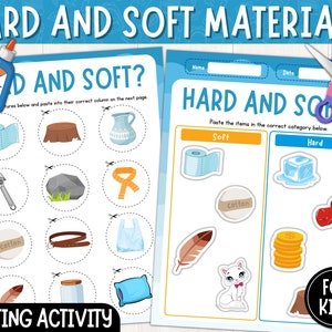 Hard and Soft Materials Sorting Activity | Sense of Touch Montessori ...