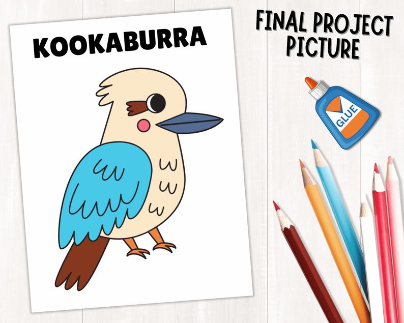 Printable Kookaburra Craft for Kids | Australian Bird Activity | Cut ...