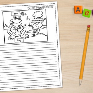 Picture Writing Prompts With Labels | Kindergarten Picture Writing ...