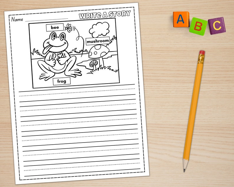 Picture Writing Prompts With Labels Kindergarten Picture Writing ...