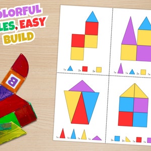 Magnetic Tiles Printable Templates | Magnetic Tile Card Puzzles ...