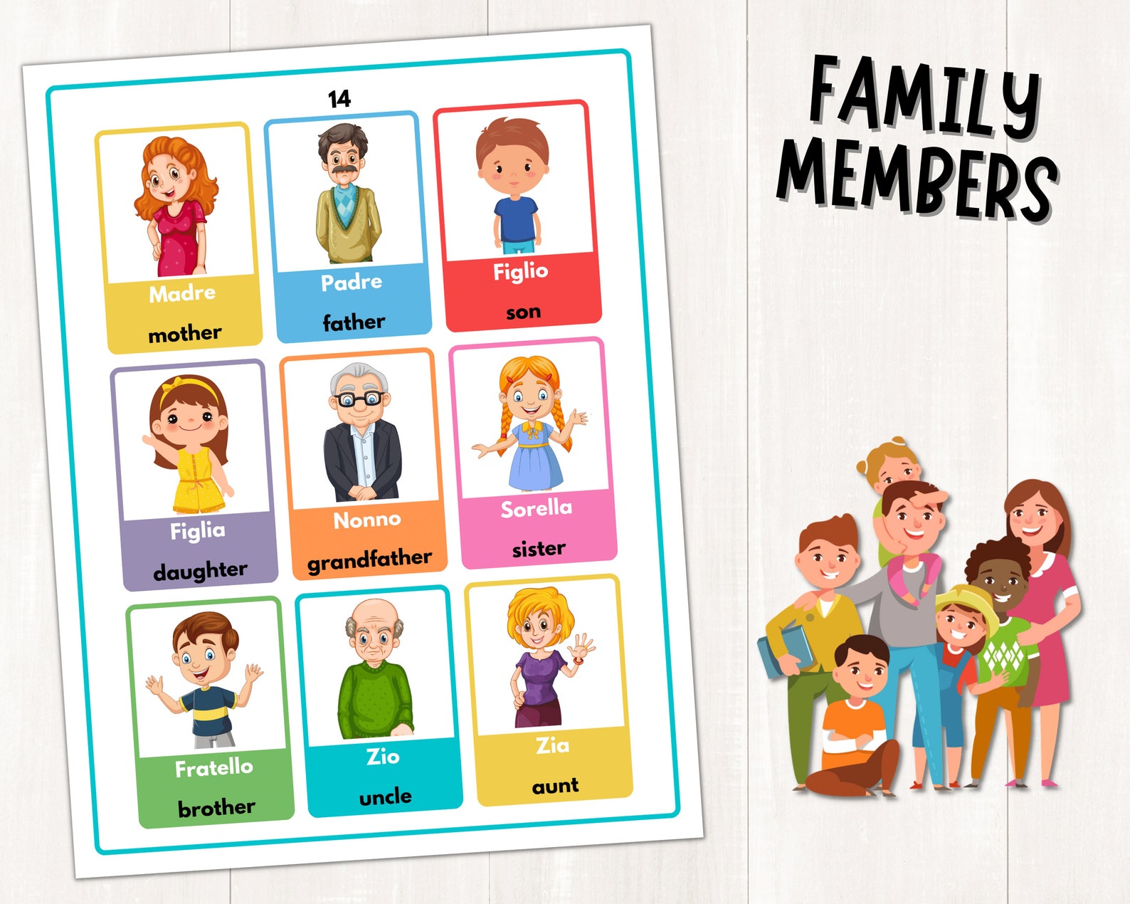 Printable Italian-english Picture Dictionary | My First 200 Italian ...