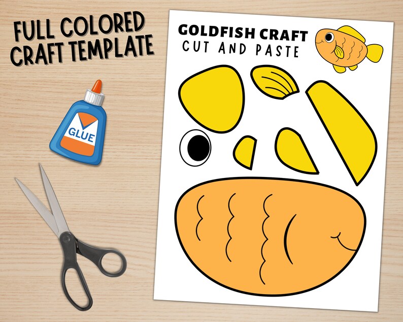Goldfish Craft for Kids | Sea Life Activity | Ocean Animals Craft | Cut ...