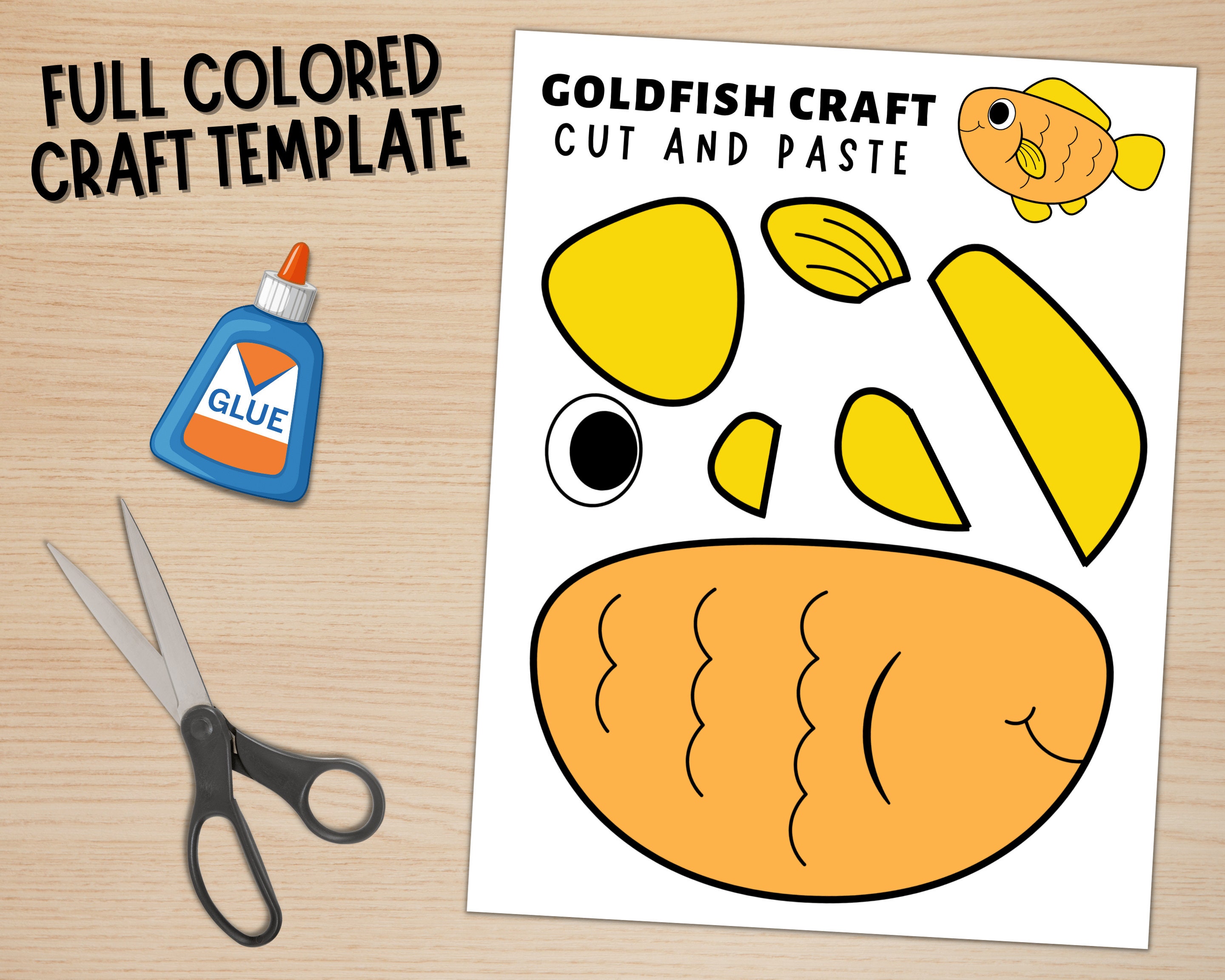 Goldfish Craft for Kids | Sea Life Activity | Ocean Animals Craft | Cut ...