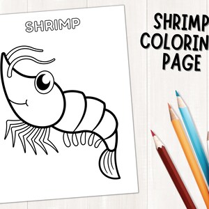 Printable Shrimp Craft, Sea Life Activities, Ocean Animal Craft, Summer ...