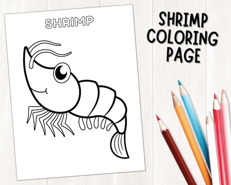 Printable Shrimp Craft, Sea Life Activities, Ocean Animal Craft, Summer Activities for Kids ...