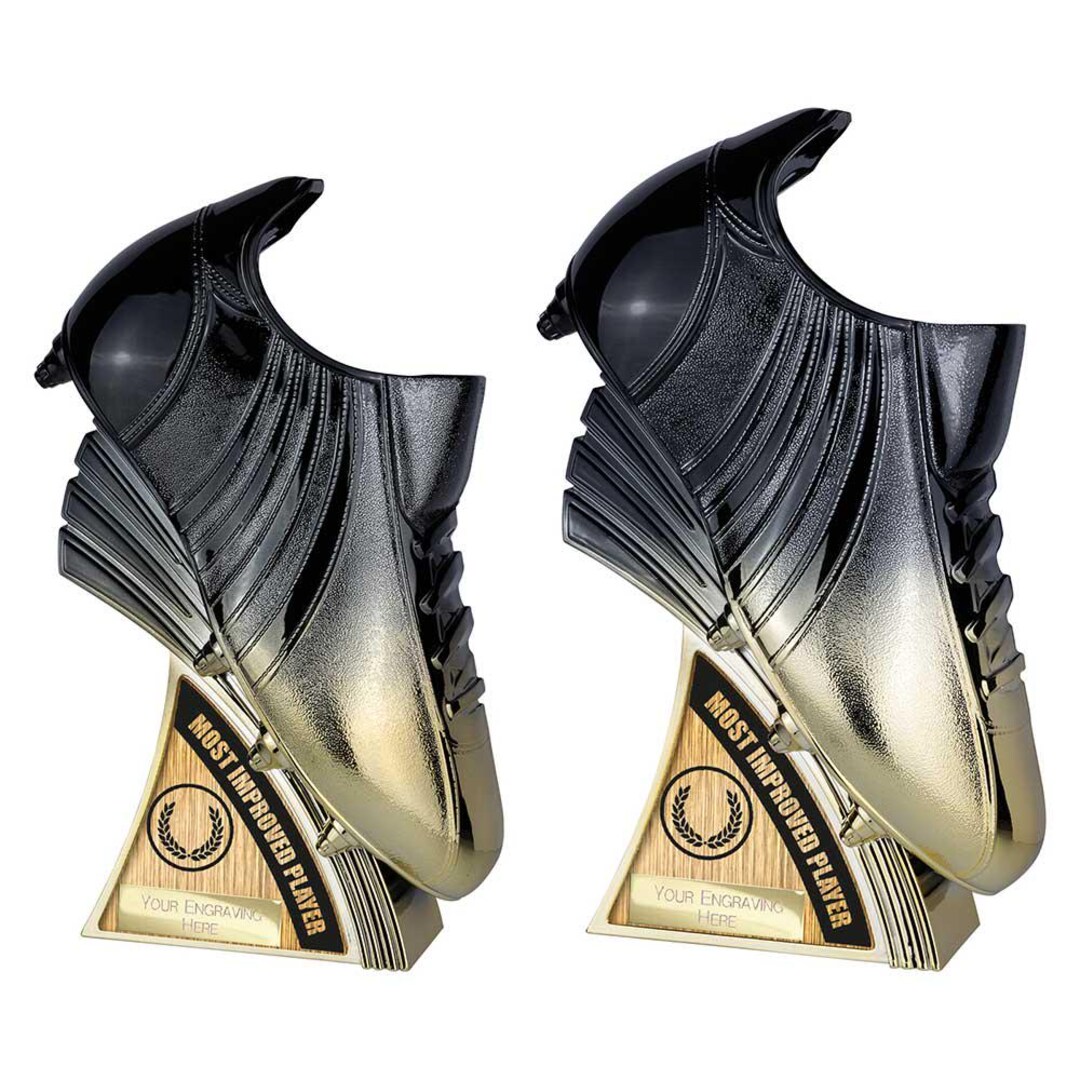 Power Boot Most Improved Player Gold & Black Football Trophy - Free ...