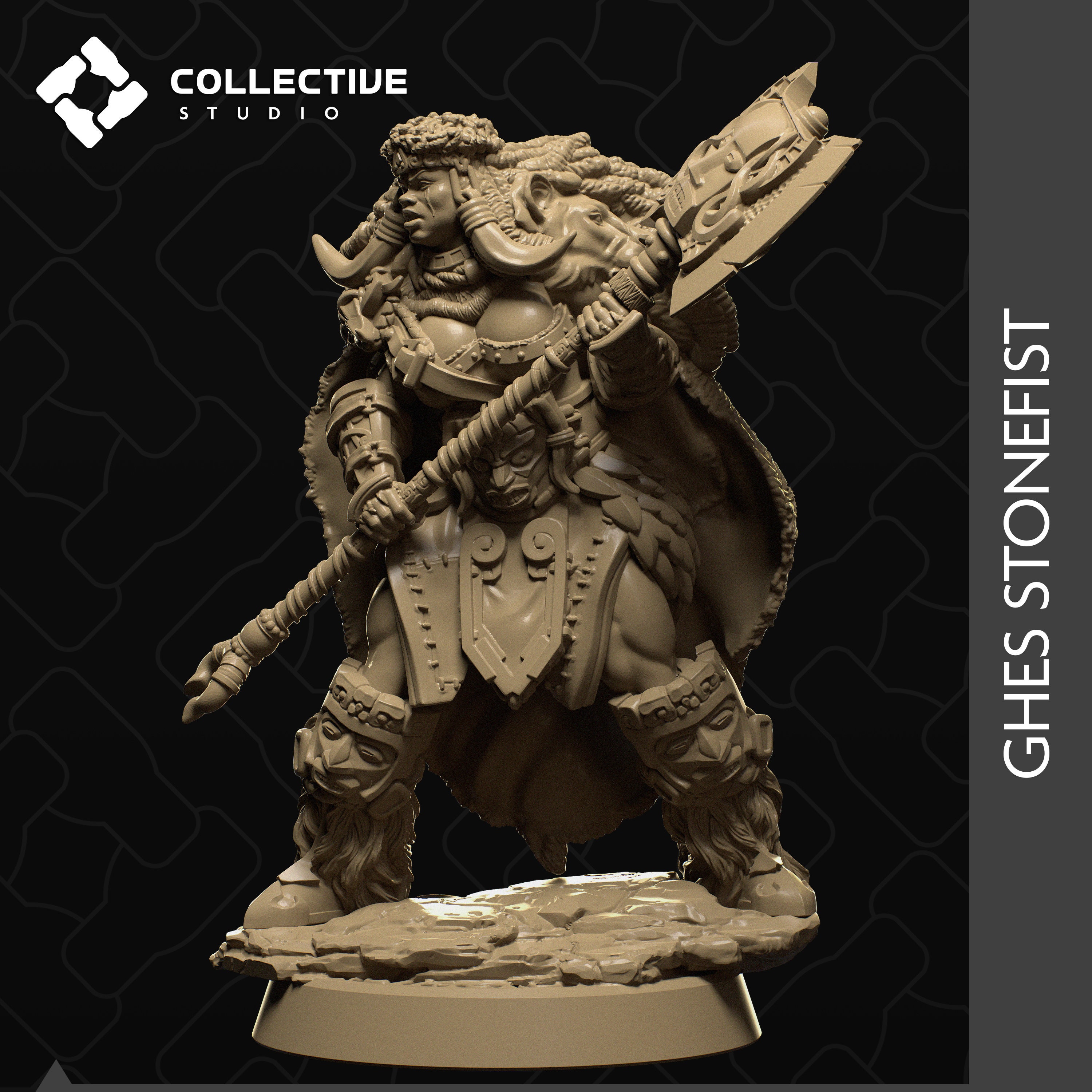 Barbarin Miniature Gladiator Goliath Tabletop RPG Pathfinder D&D 32 Mm ...