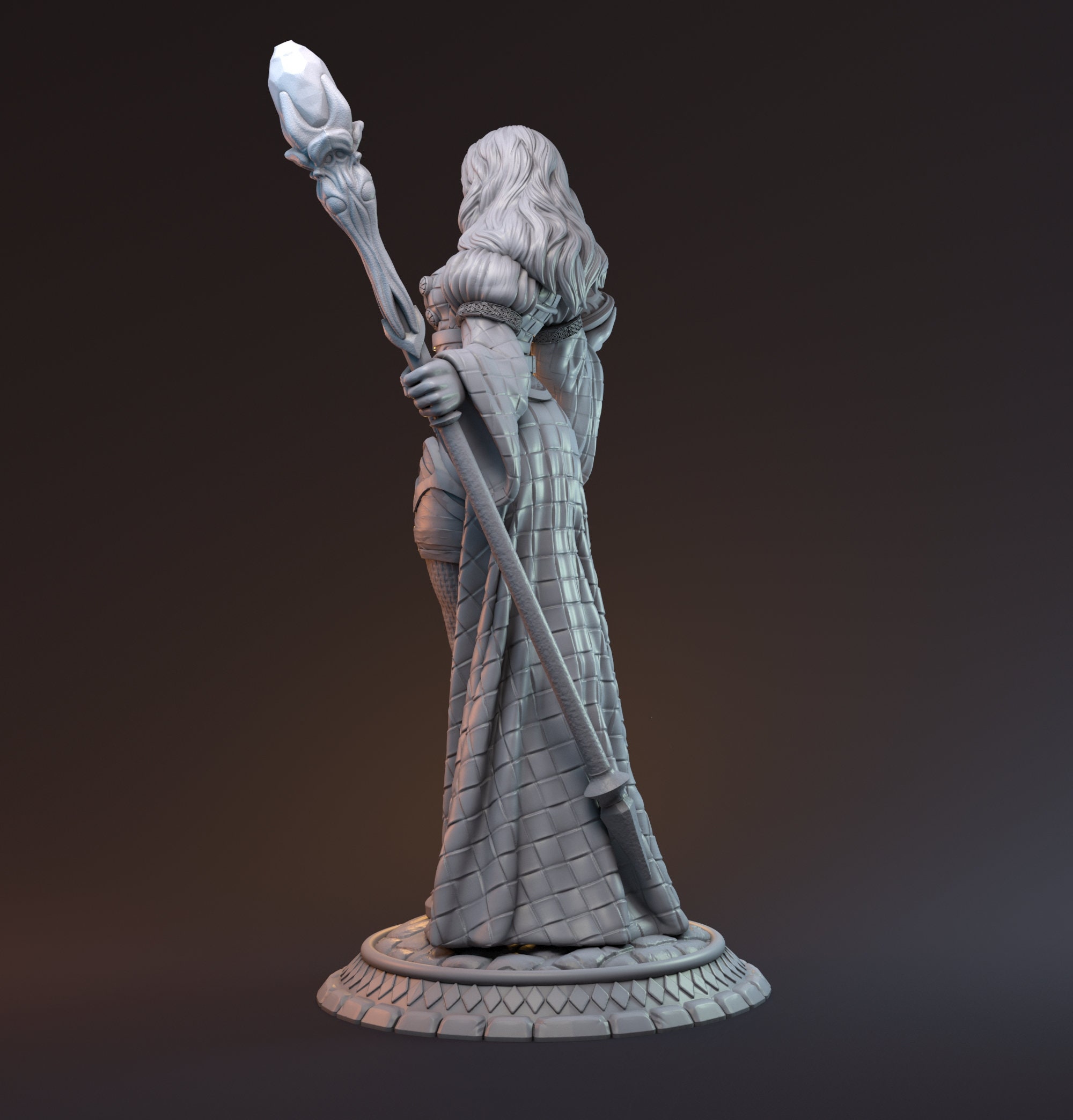 Magician Miniature Sorceress Tabletop RPG Pathfinder D&D 32mm Mythreal ...