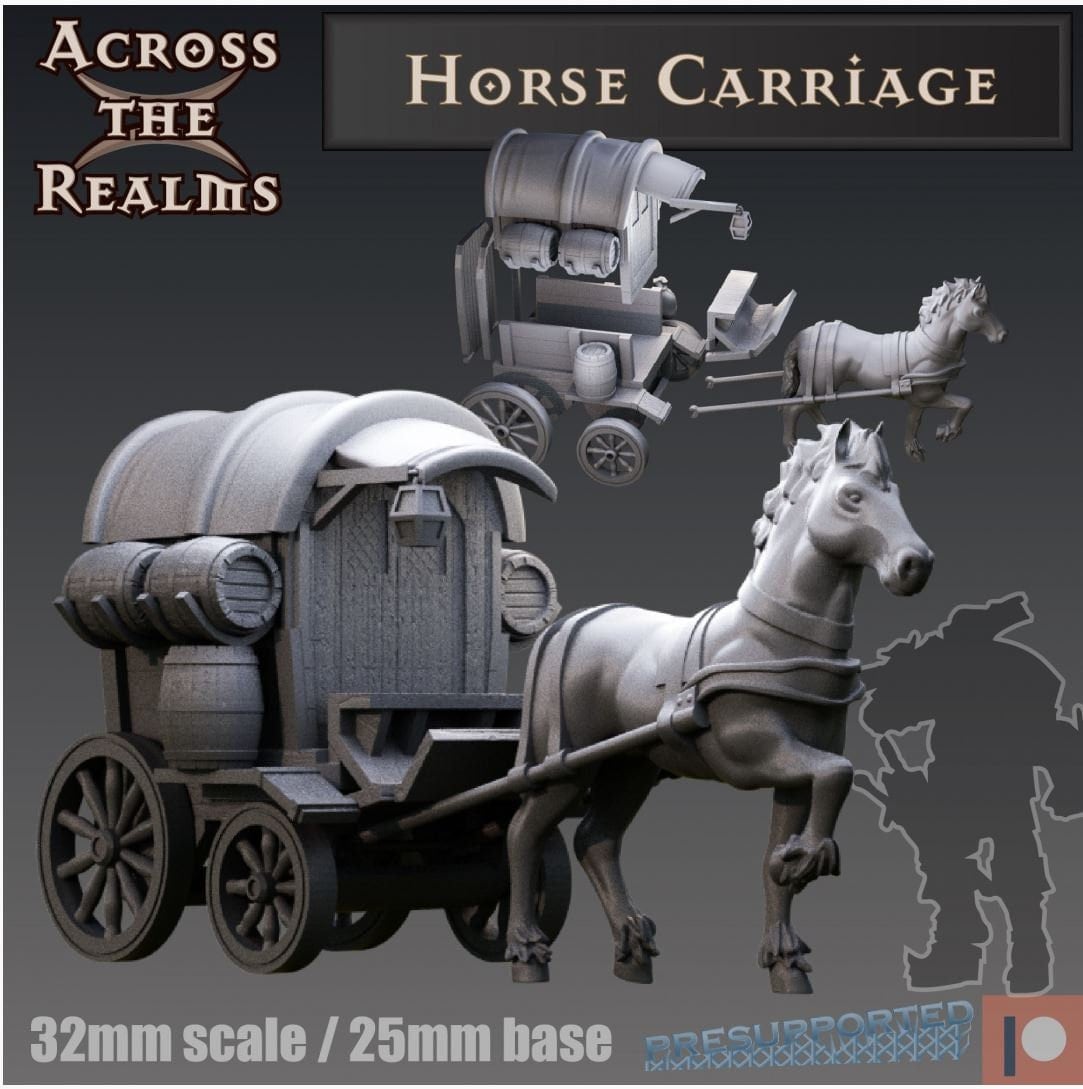 Horse-drawn Carriage Miniature Tabletop Horse-drawn Carriage Merchant ...