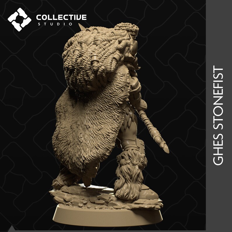 Barbarin Miniature Gladiator Goliath Tabletop RPG Pathfinder D&D 32 Mm ...