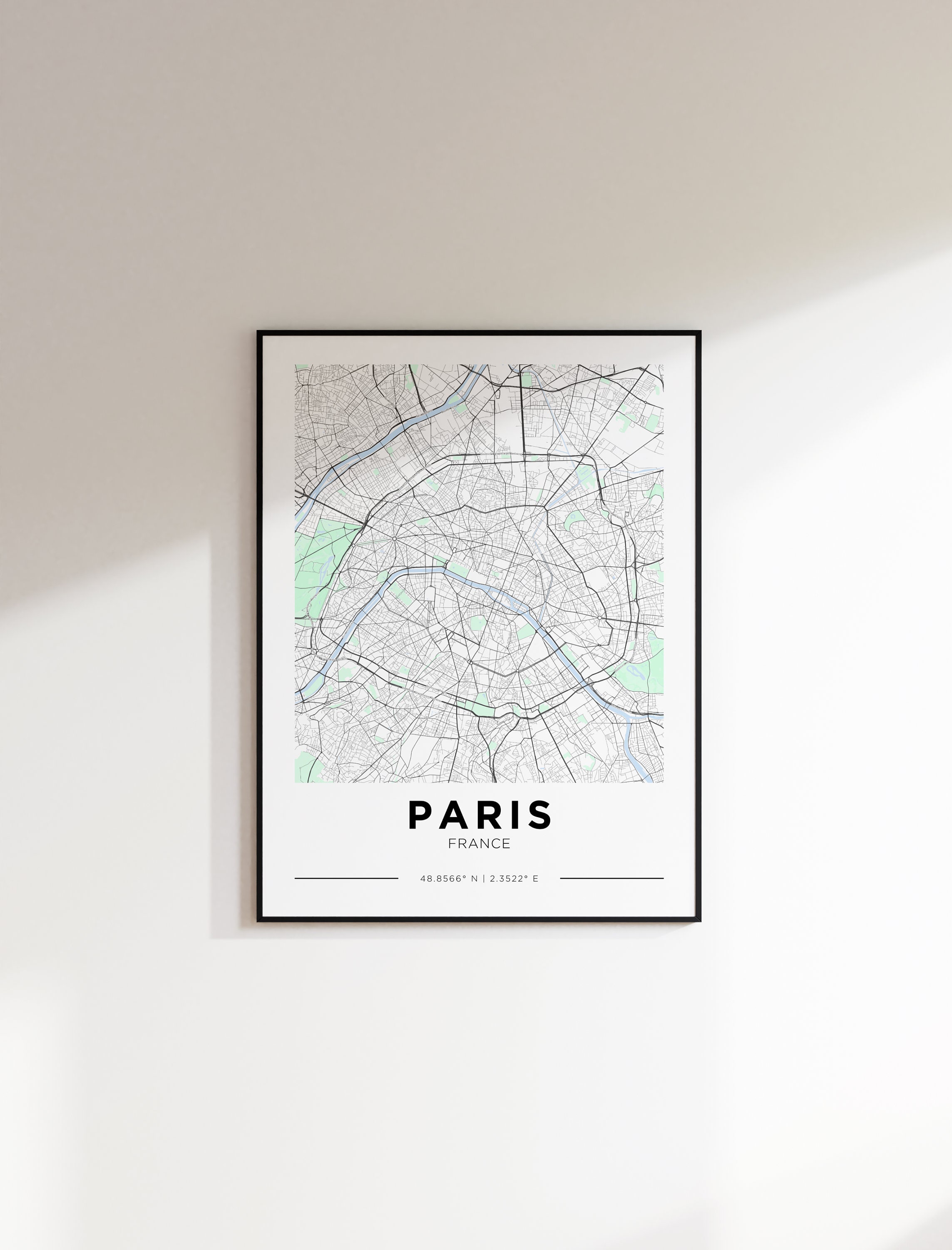 Digital Map of Paris, Paris Map Digital Print, Digital Download, Paris ...