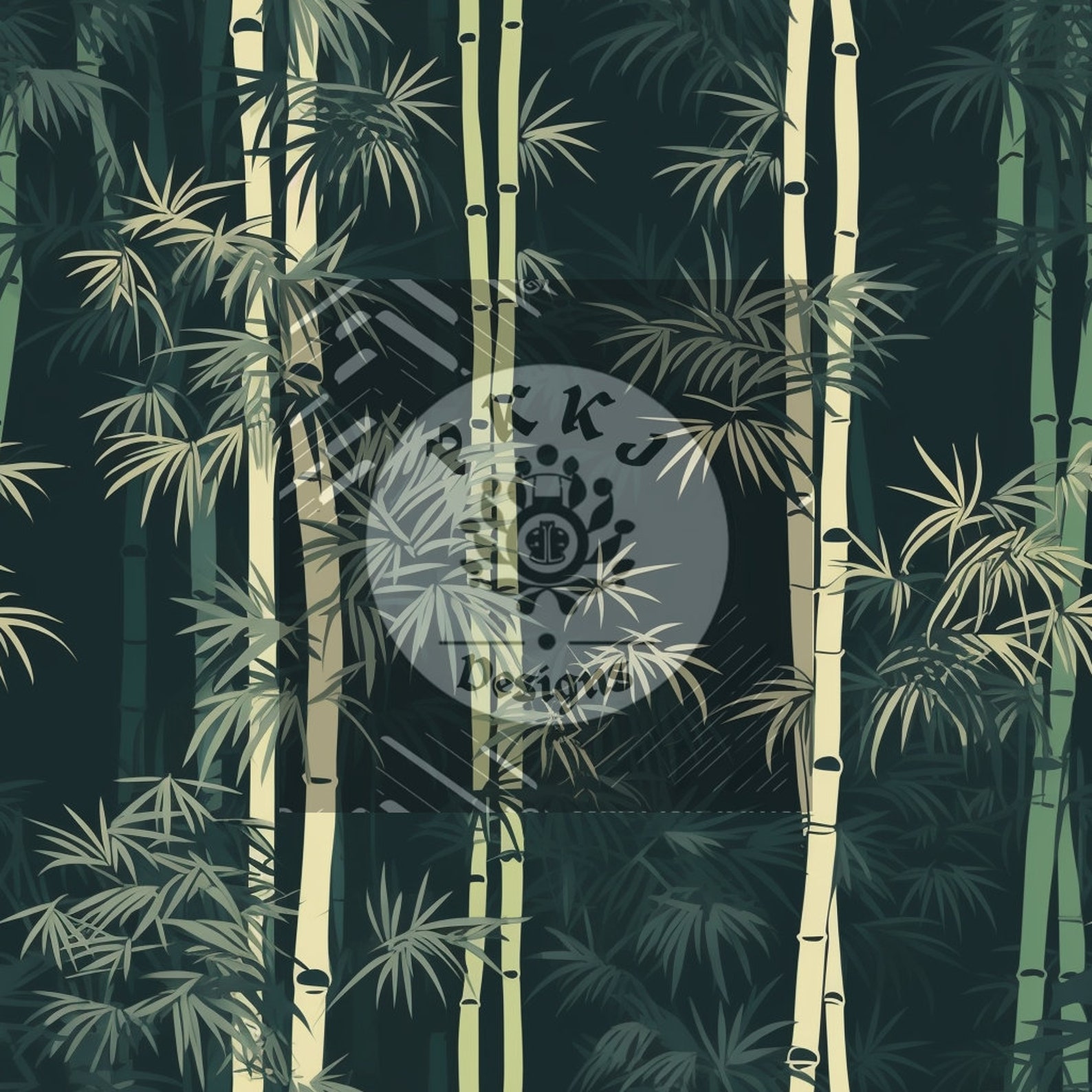 Bamboo Forest Patterns 12 Inch by 12 Inch High Quality - Etsy