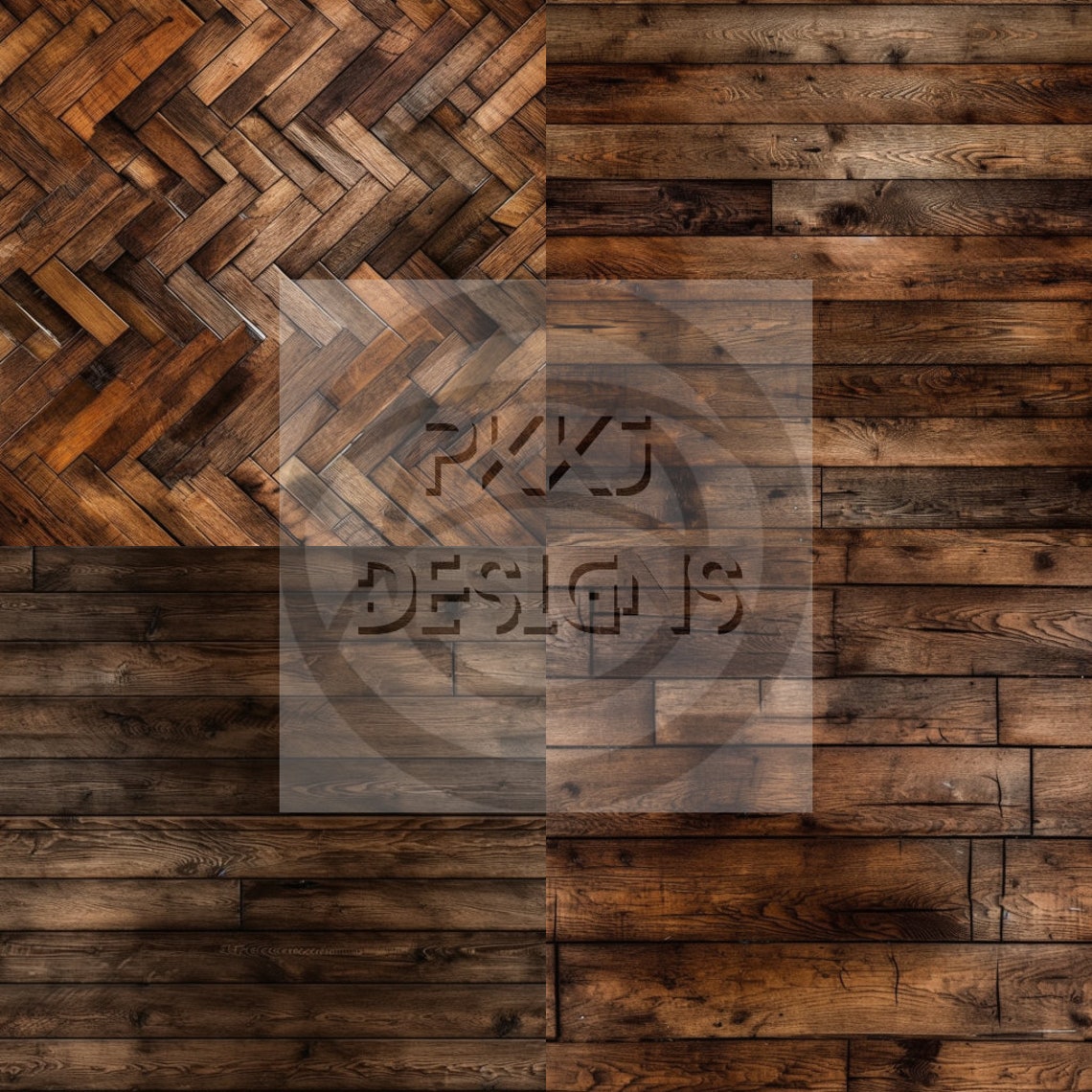 12"x12" Wood Grain Seamless Digital Patters, Dark Wood Texture, Wood ...