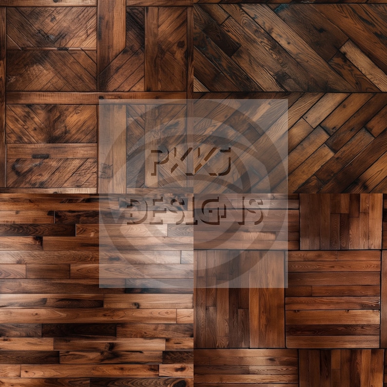 12"x12" Wood Grain Seamless Digital Patters, Dark Wood Texture, Wood ...