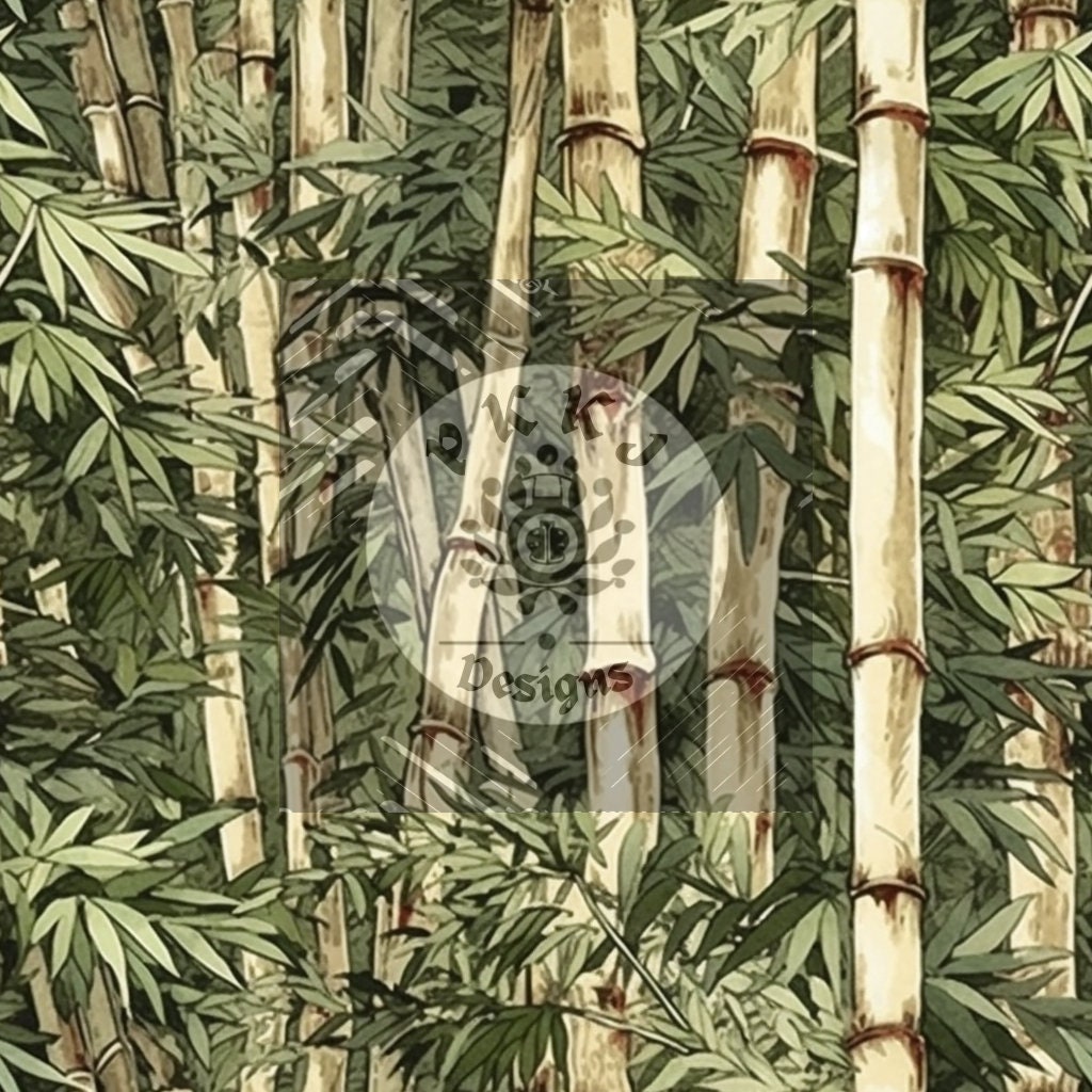 Bamboo Forest Patterns, 12 Inch by 12 Inch High Quality Seamless ...