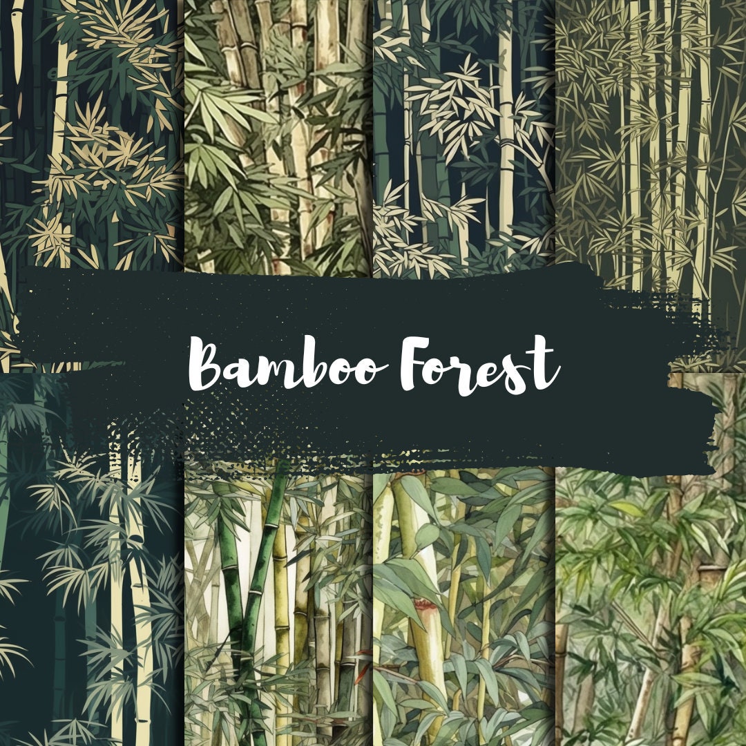 Bamboo Forest Patterns, 12 Inch by 12 Inch High Quality Seamless ...