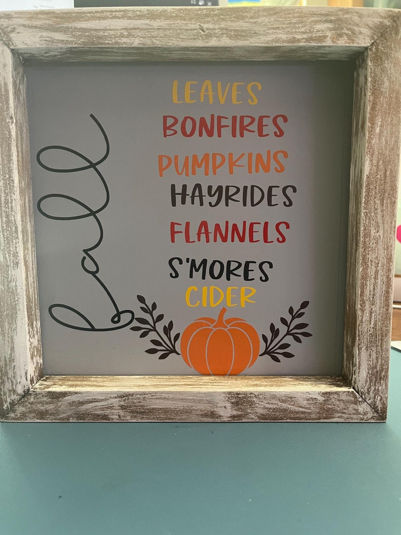 Framed Fall Sign - Etsy