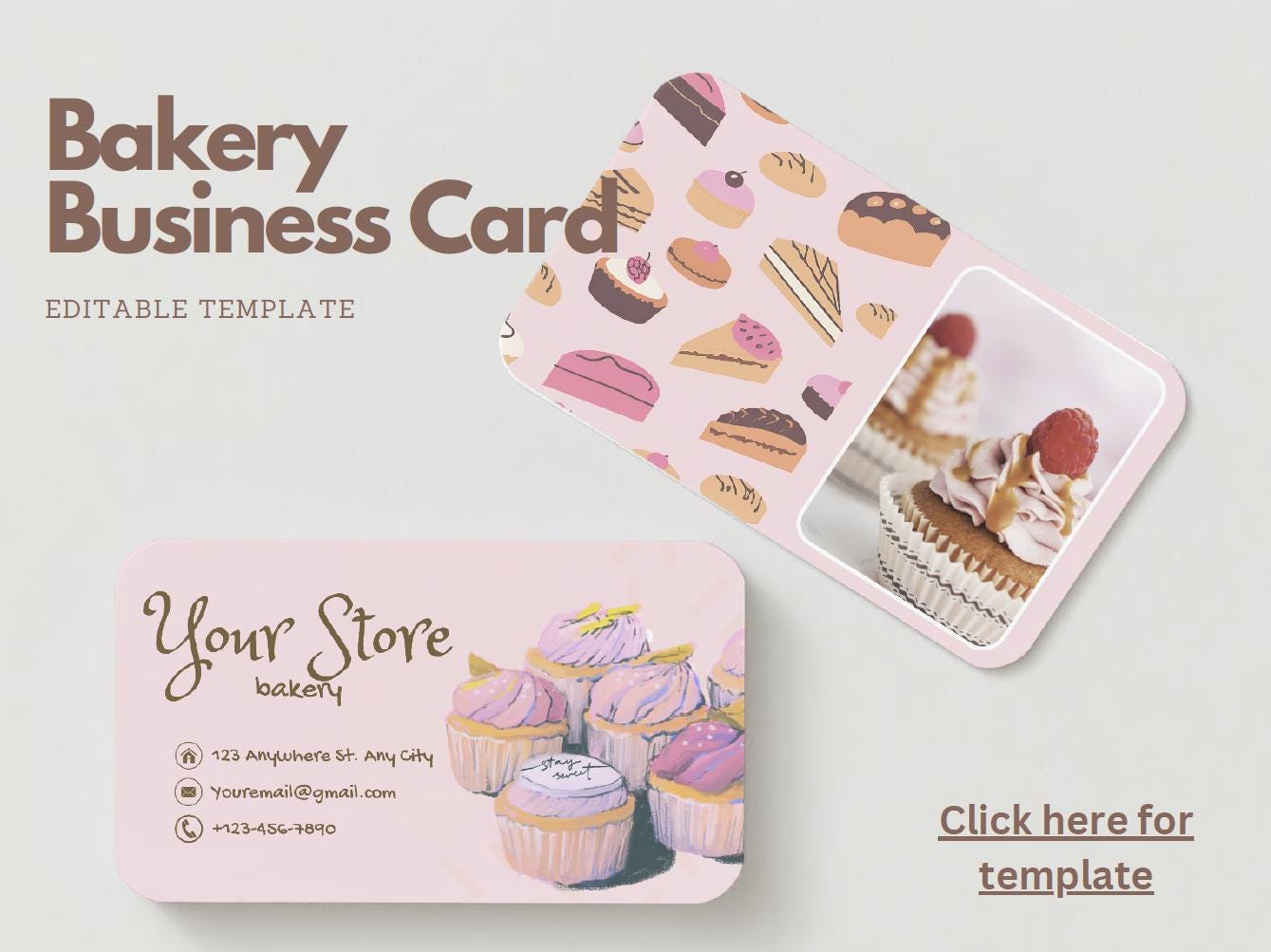 Bakery Business Card Template - Etsy