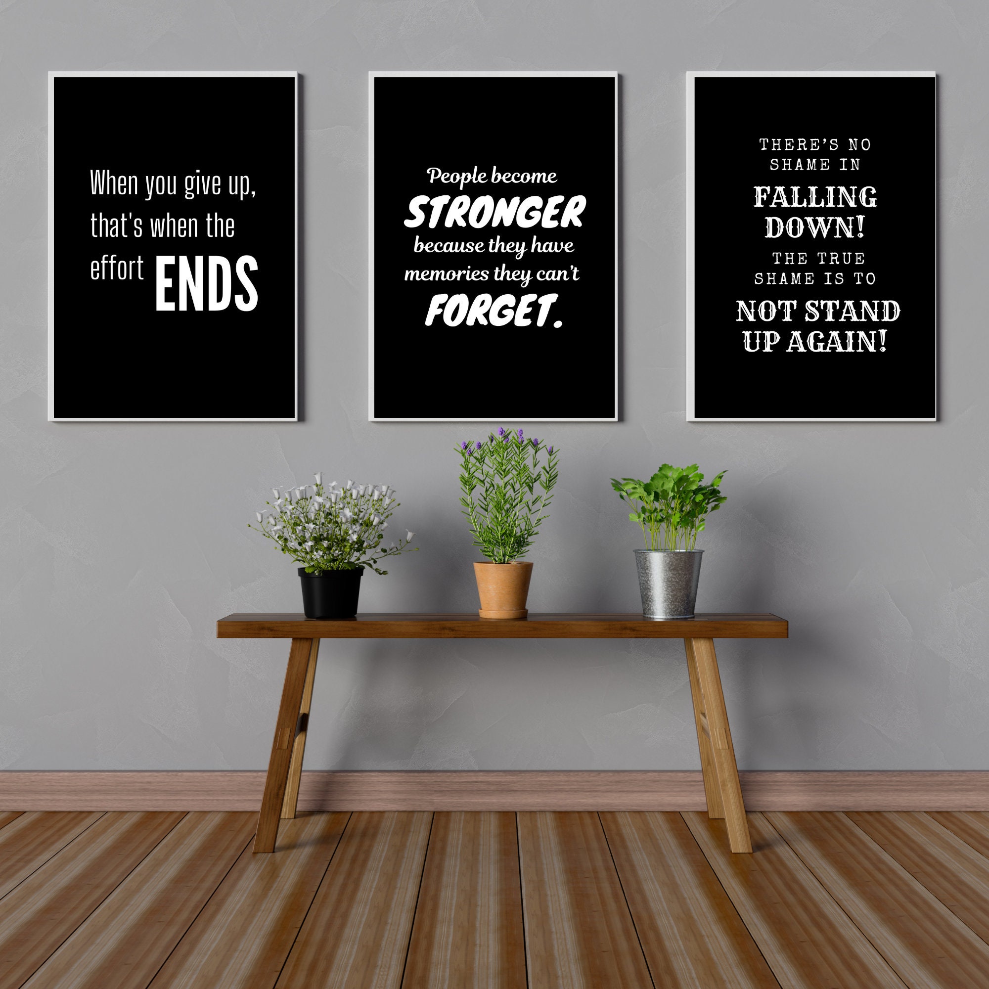 Random Inspirational Quotes for the Day, Bedroom Wall Art, Motivational ...