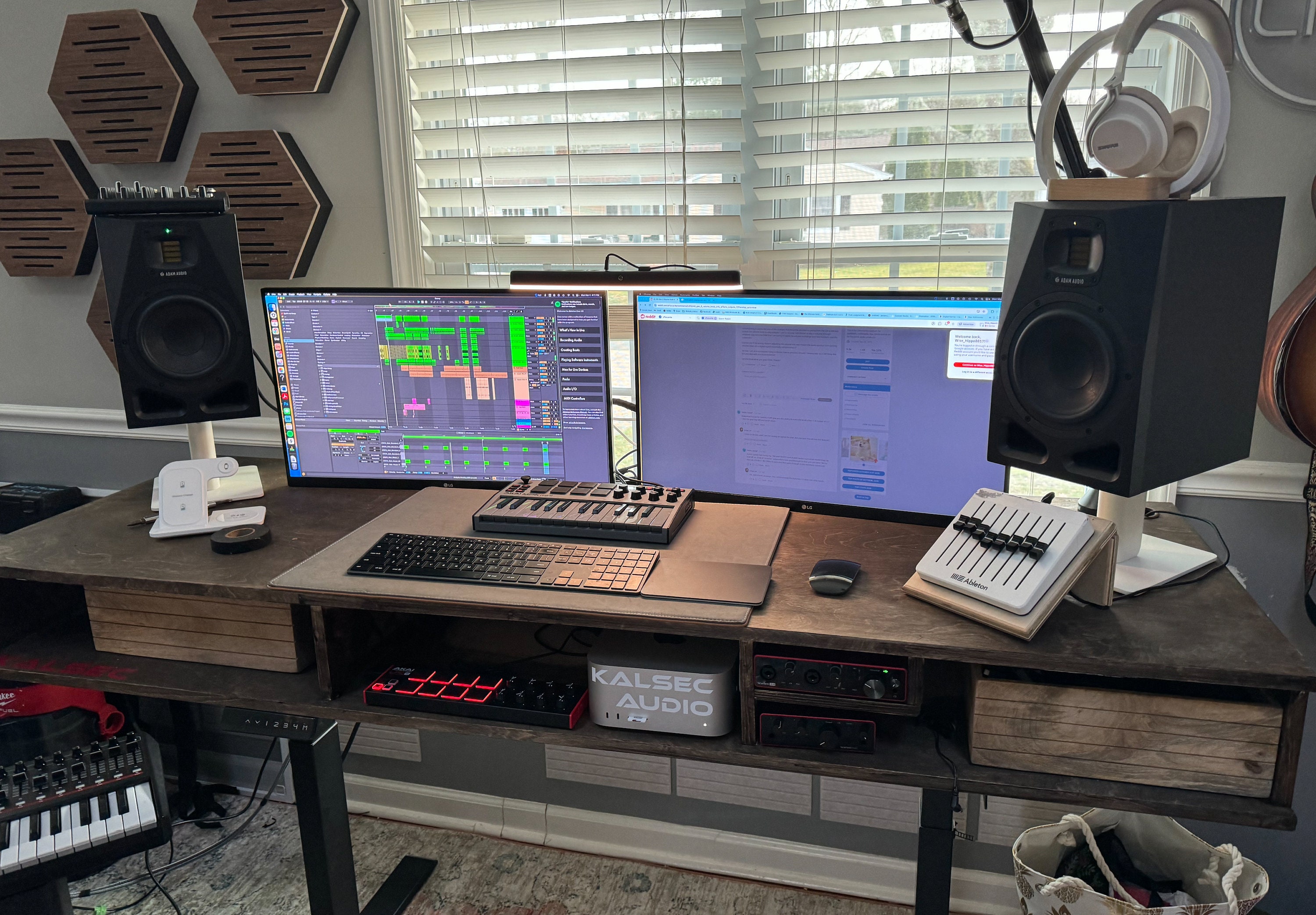 Music Studio Desk Top shipped Complete 72x24 - Etsy