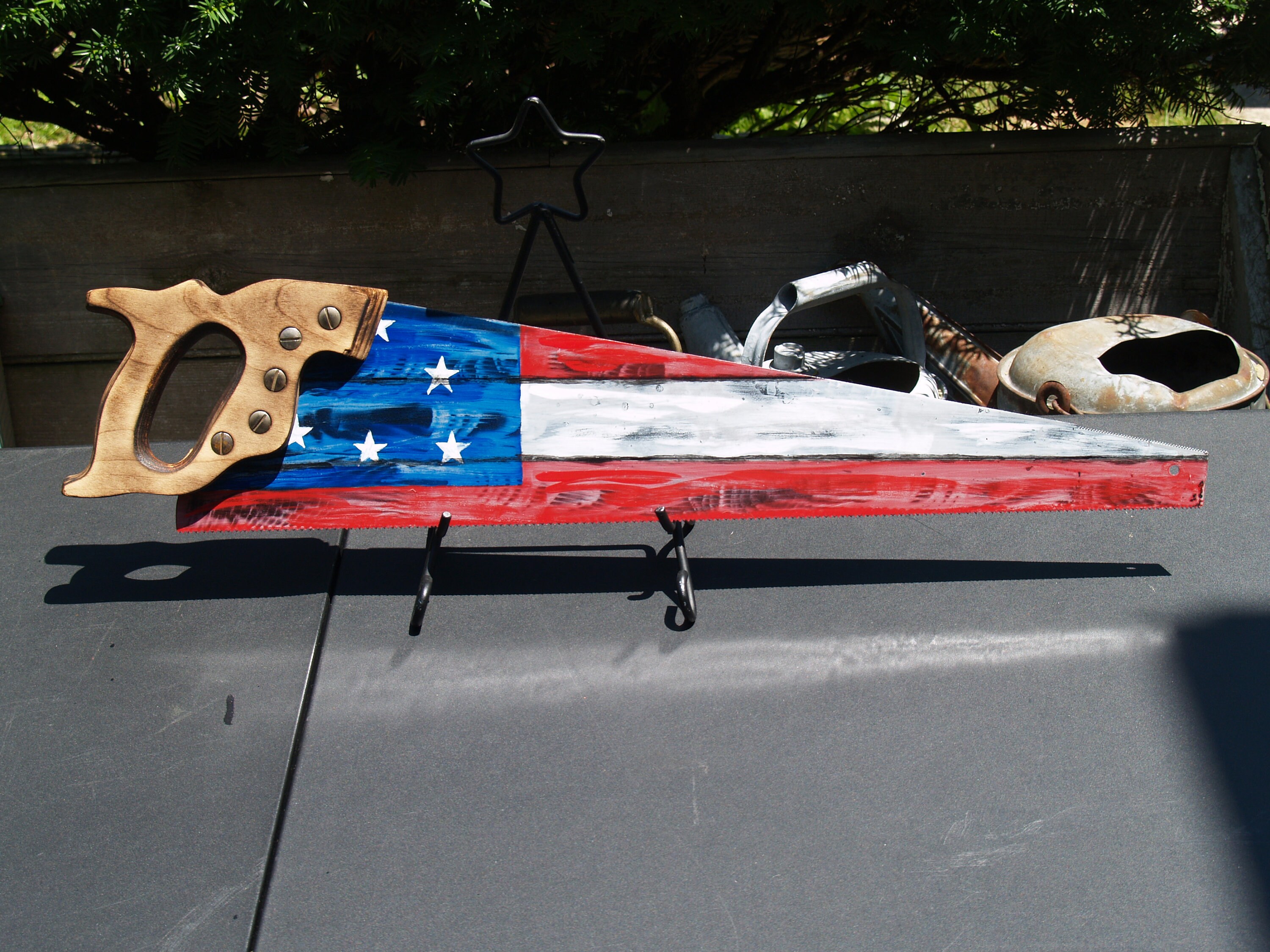 Handmade Repurposed Painted Hand Saw American Flag - Etsy