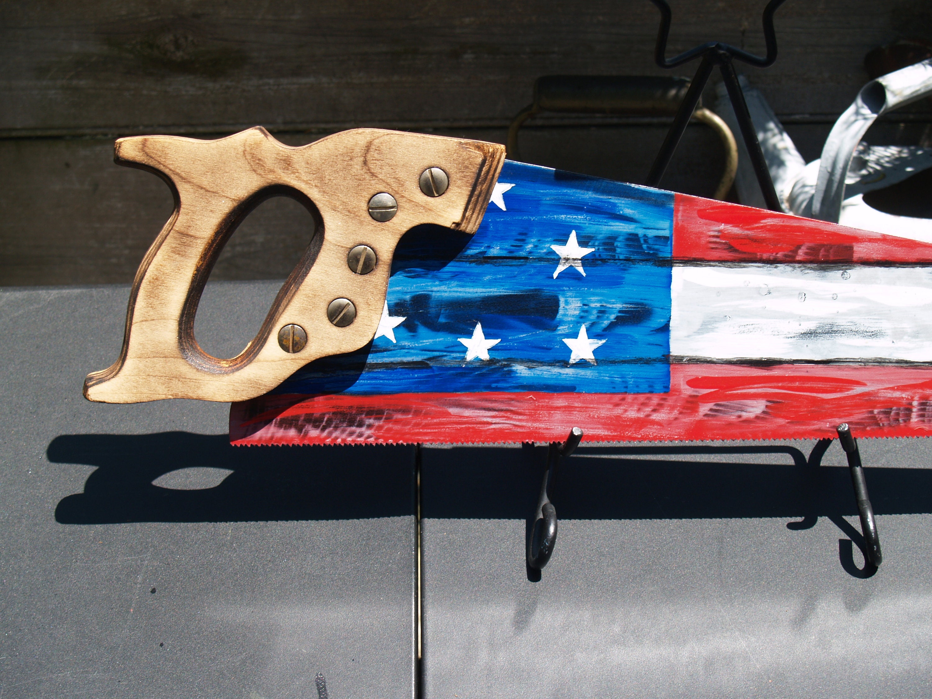 Handmade Repurposed Painted Hand Saw American Flag - Etsy