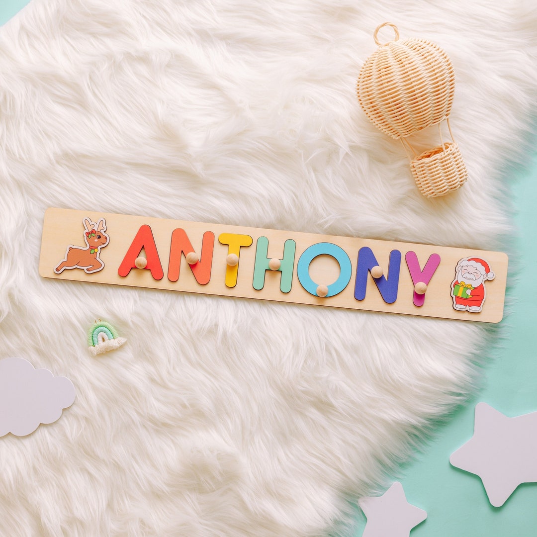 Personalized Name Puzzle, Christmas Gift Name Puzzle for Kids ...