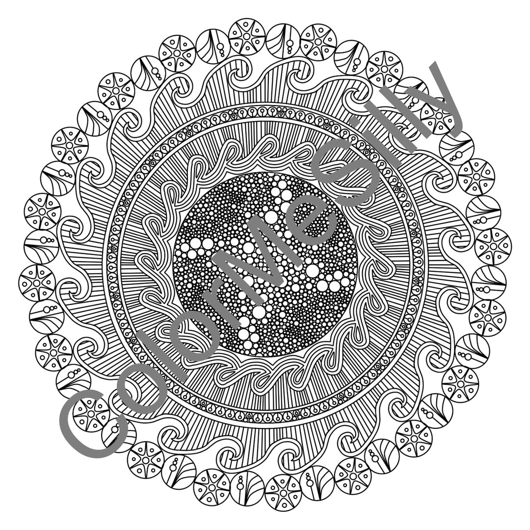 Waves Mandala - Etsy